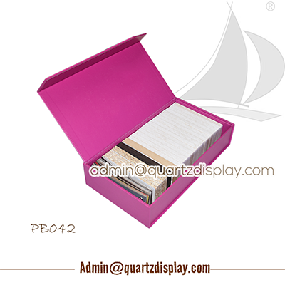 Timber sample display case--PB042-Quartz Stone Sample Box